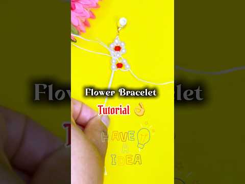 Amazing flower Bracelet tutorial ✨🌸#dia #shorts #youtubeshorts #bracelet #beads #tutorial #ideas