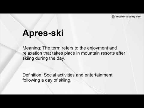 Apres-ski Meaning
