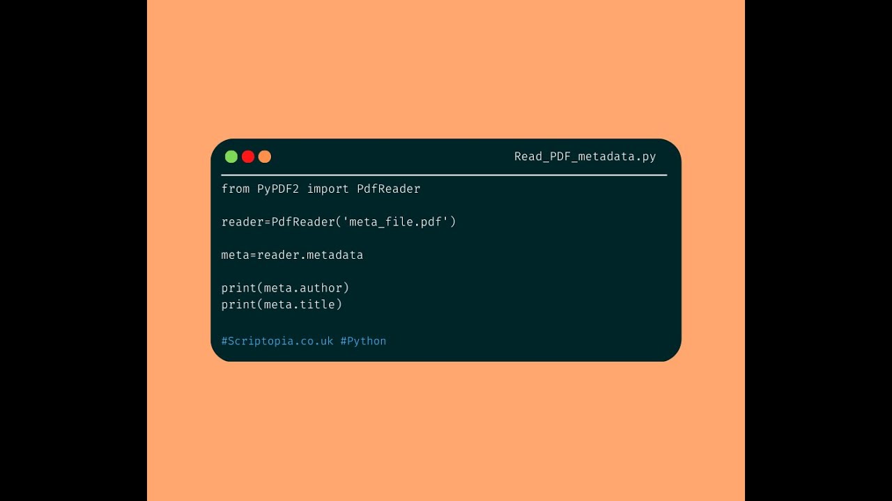 Python PyPDF2 - Read PDF metadata