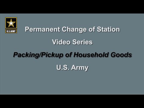 PCS PICKUP OF HHG - SENIOR NCO EXPLAINS HOW TO GET YOUR HOUSEHOLD GOODS PICKED UP SUCCESSFULLY