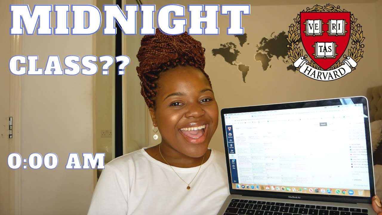 sharing my Harvard University weekly class timetable ... 2am classes?