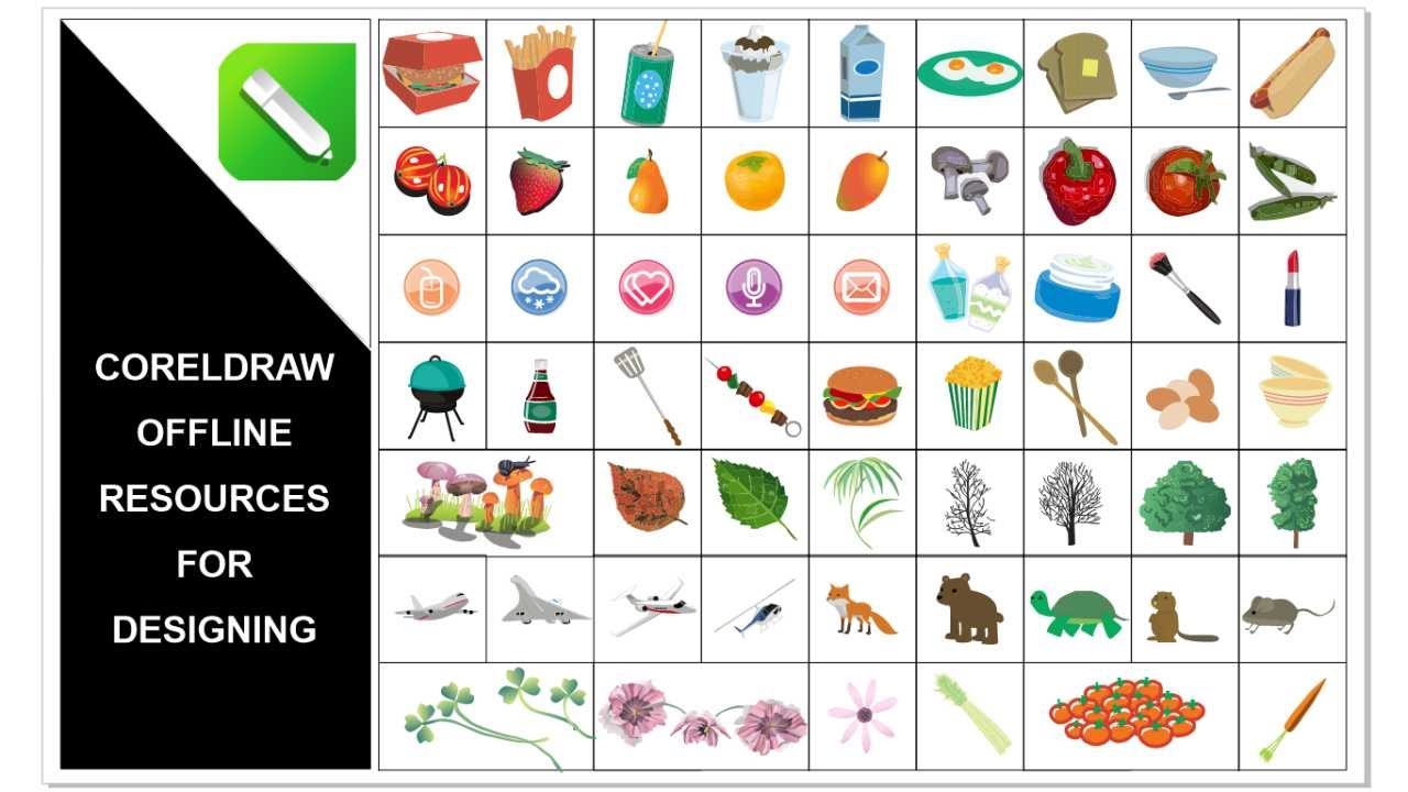 CorelDraw Internal Offline Resources for Designing