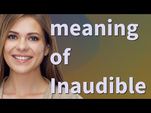 Inaudible | meaning of Inaudible