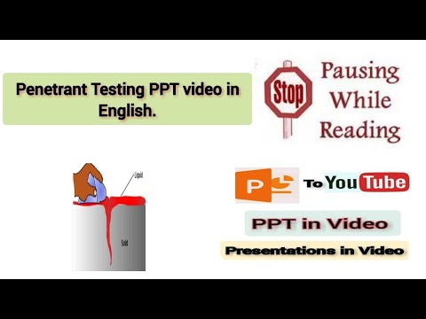 Penetrant Testing PPT in English Video