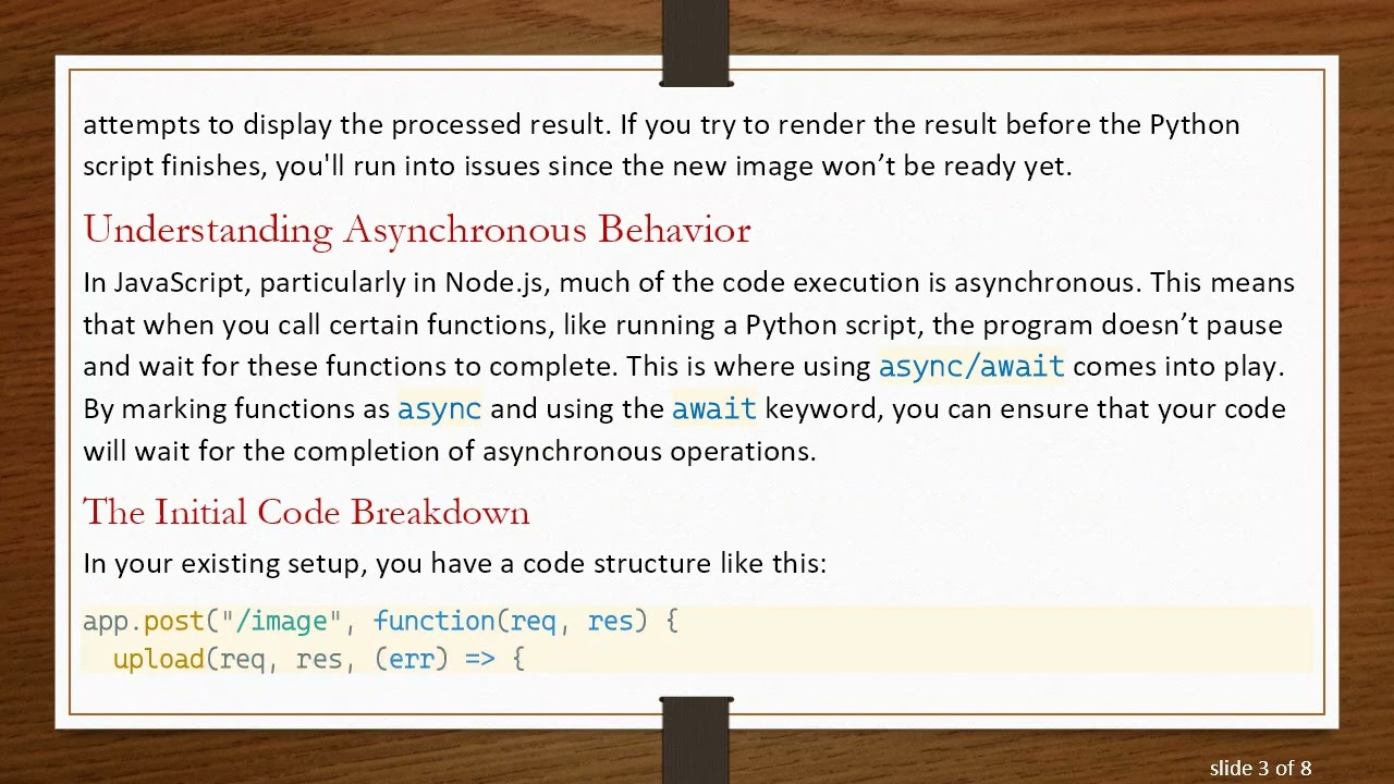 How to Wait for Python Script Execution in Node.js