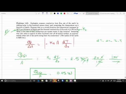Calculating the rate of heat conduction per square meter in a location on earth P 1-61