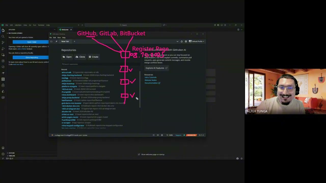 Vibe coder olarak sadece 2 saat içinde, sıfırdan Git, Github ve GitKraken ile çalışmayı öğrenin #git