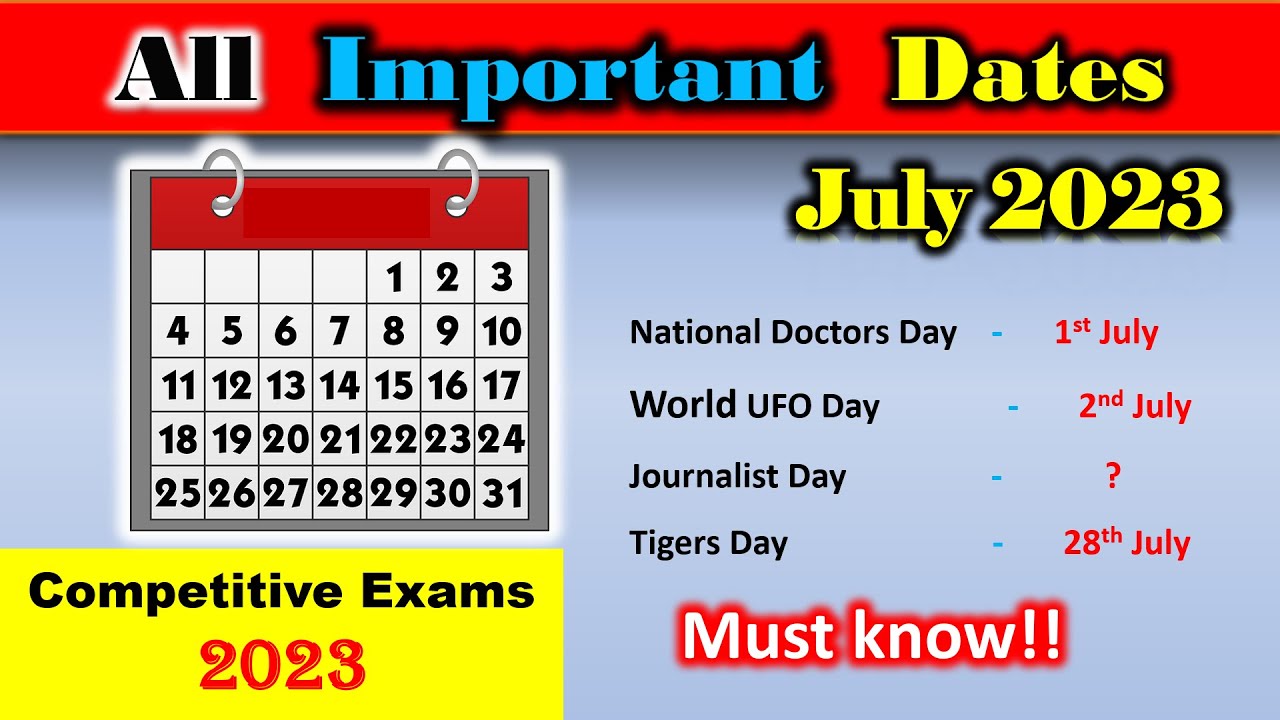 Test Your Knowledge on July's Important Dates in 2023 | Quiz on July #GK #Quiz
