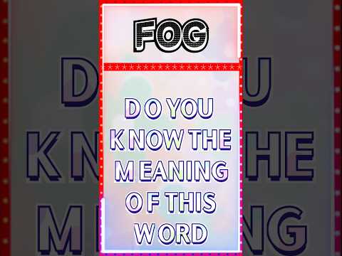 What Is The Meaning Of Fog || Meaning Of Fog || #fog #englishgrammar #meaning #shorts