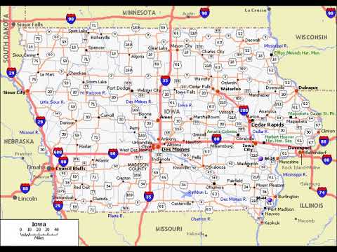 map of Iowa