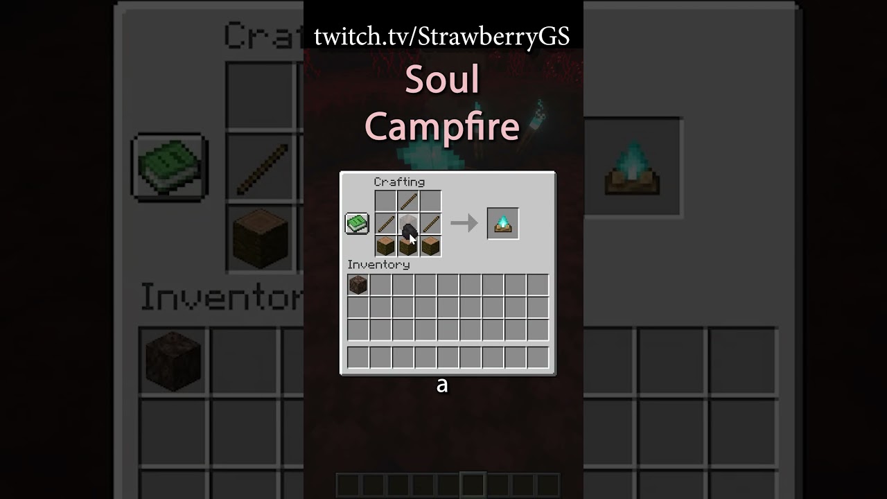 Soul Campfire - Short Shorts by StrawberryGS - Minecraft Crafting Recipe