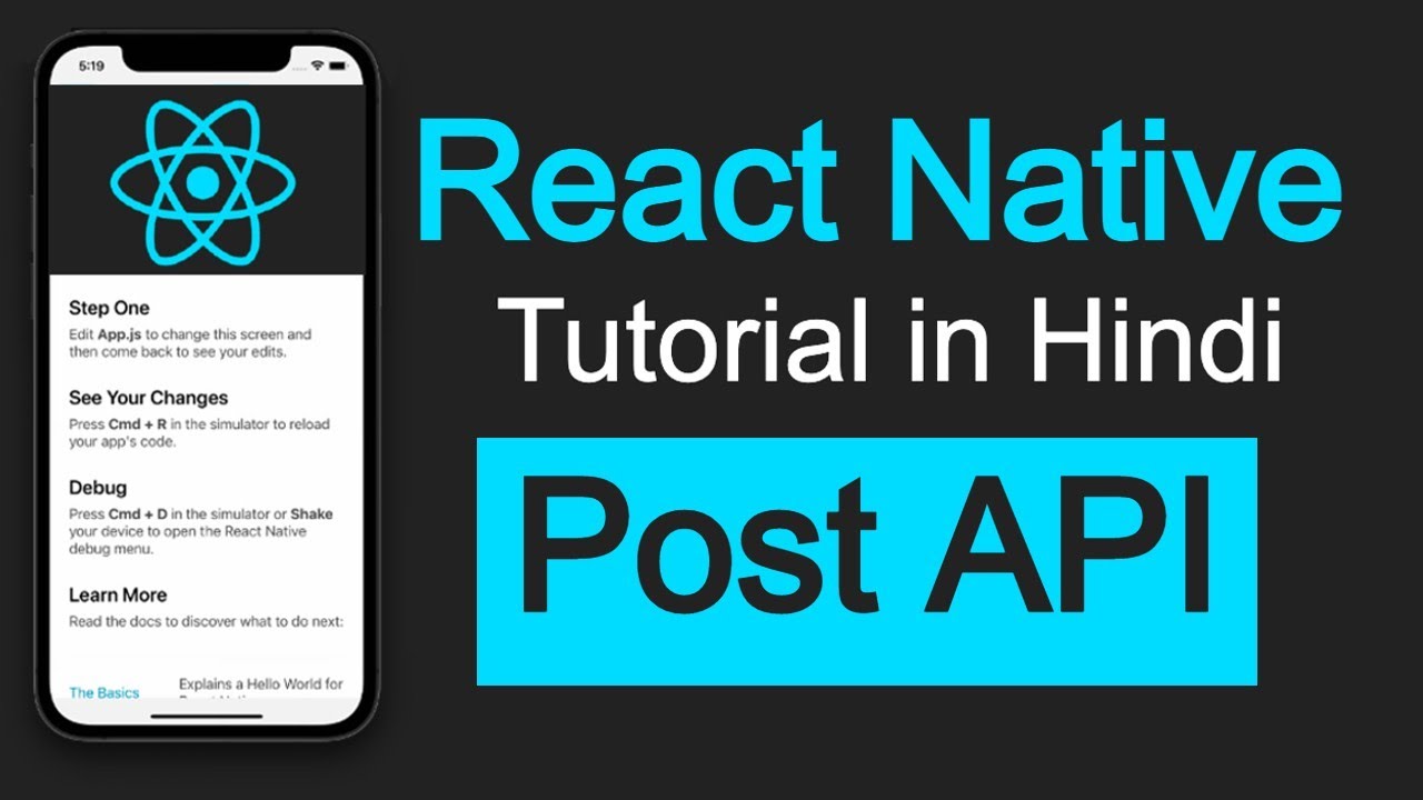 React Native tutorial #52 Post api in React-native