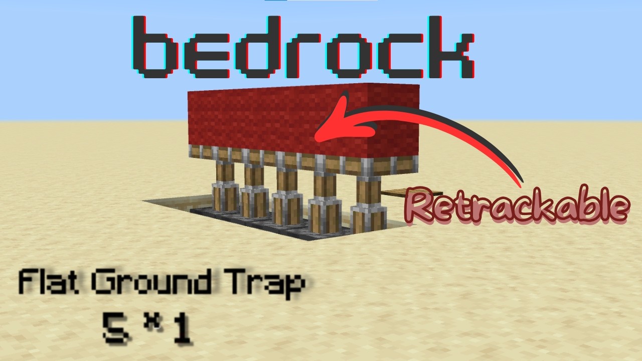 Easy Flat Ground Trap (26.X+) | Tutorial | Minecraft Bedrock Edition