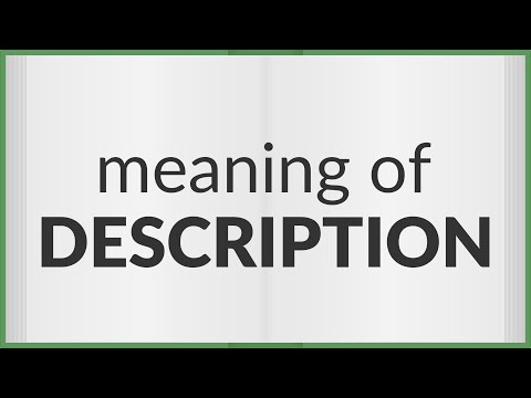 Description | meaning of Description