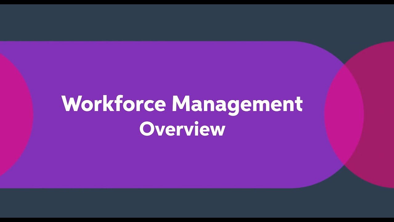 Workforce Management: Solution Overview