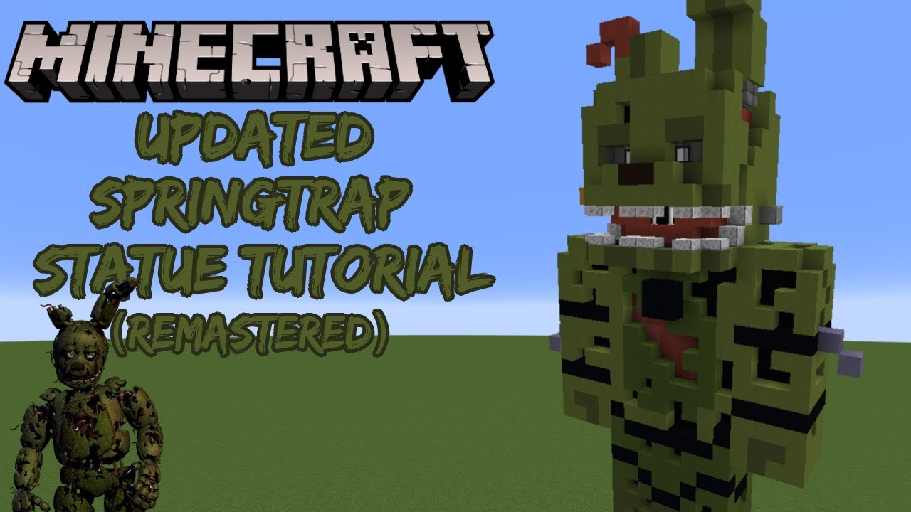 Minecraft Tutorial RE-DO (Remastered): Updated Springtrap Statue (Five Nights at Freddy's 3)
