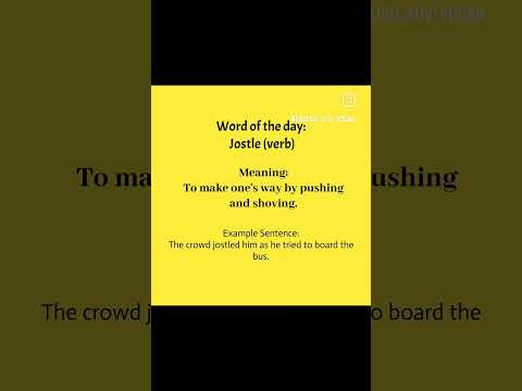 English Vocabulary | Word of the day: Jostle (verb) | #vocabularybuilding #ieltsvocabulary