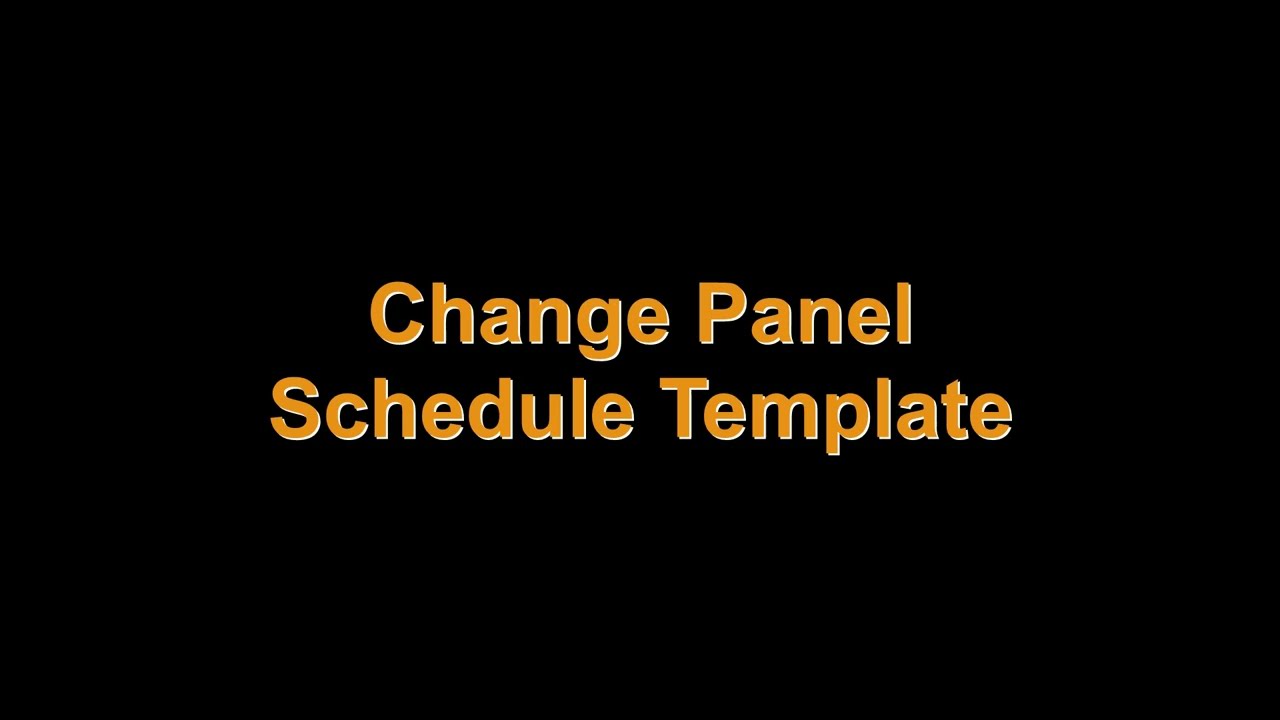 WSP Revit Addin - Change Panel Schedule Template