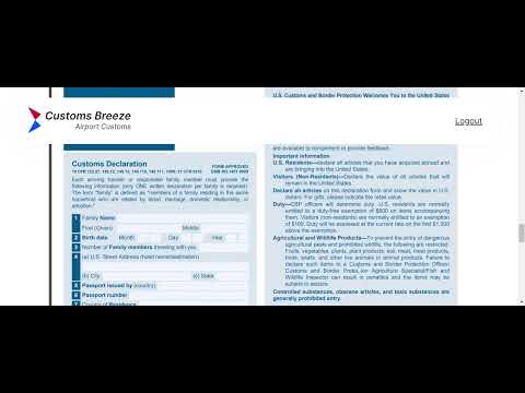 "Step-by-Step Guide: How to Fill out the  CBP Declaration Form 6059B Customs Form for Travelers