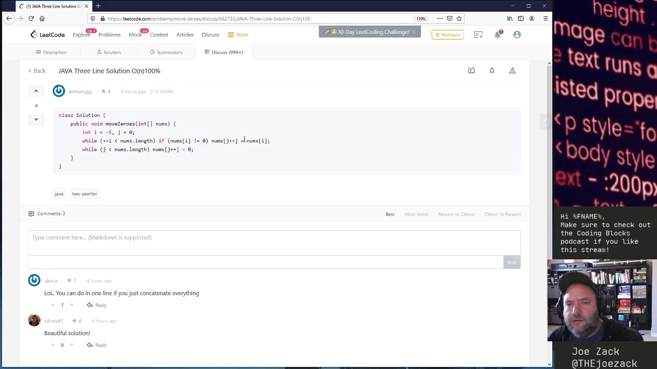 D4: 30-Day LeetCoding Challenge in JavaScript