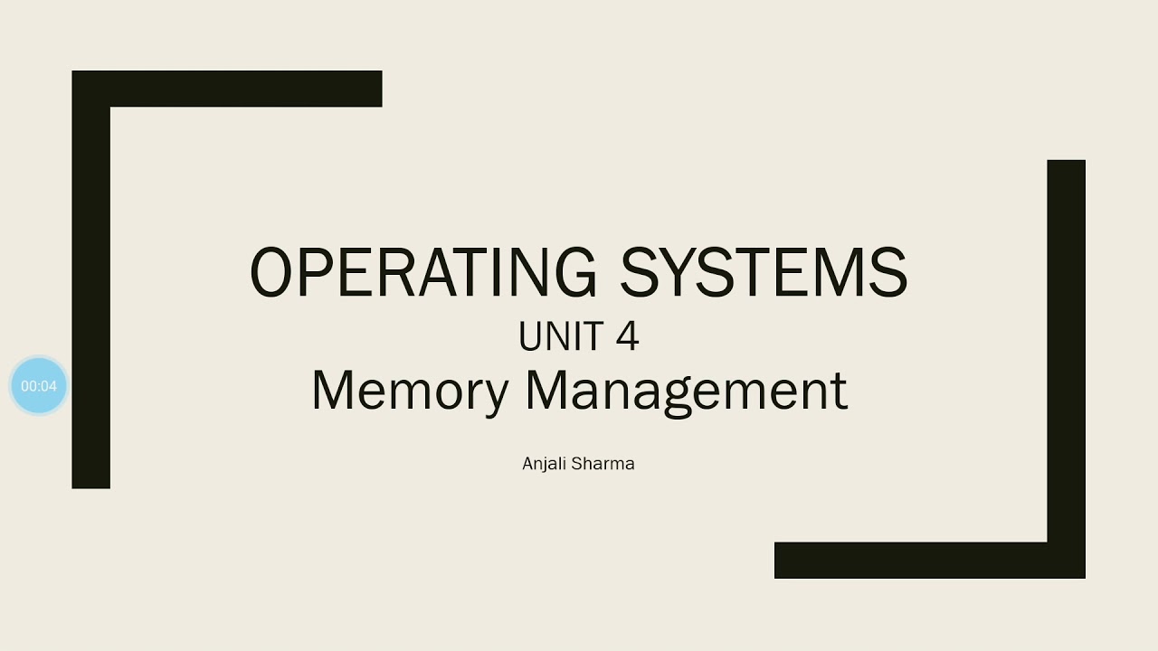 Part 1 | Introduction to Memory Management | OS | Operating systems Tutorials |