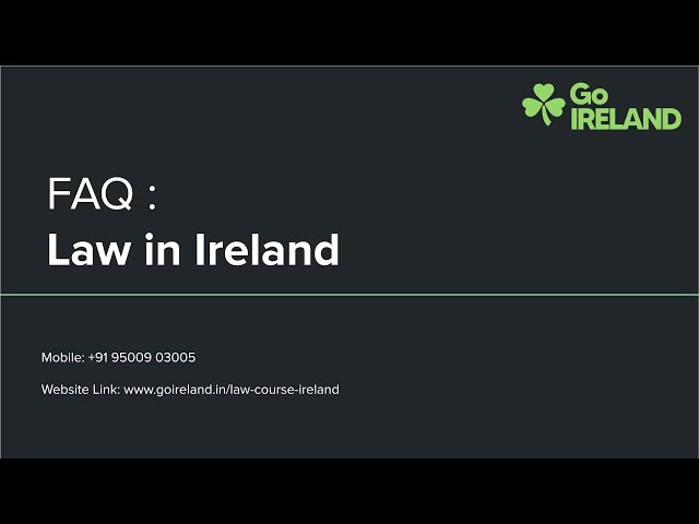 Masters in Law in Ireland | Top Law Courses in Ireland | GoStudy