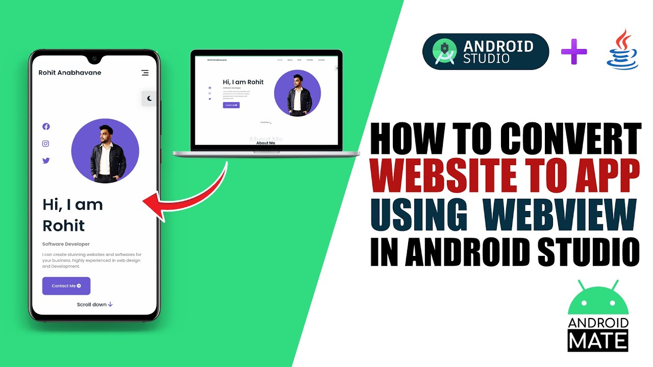 How to convert website into an Android App using WebView in Android Studio 🔥
