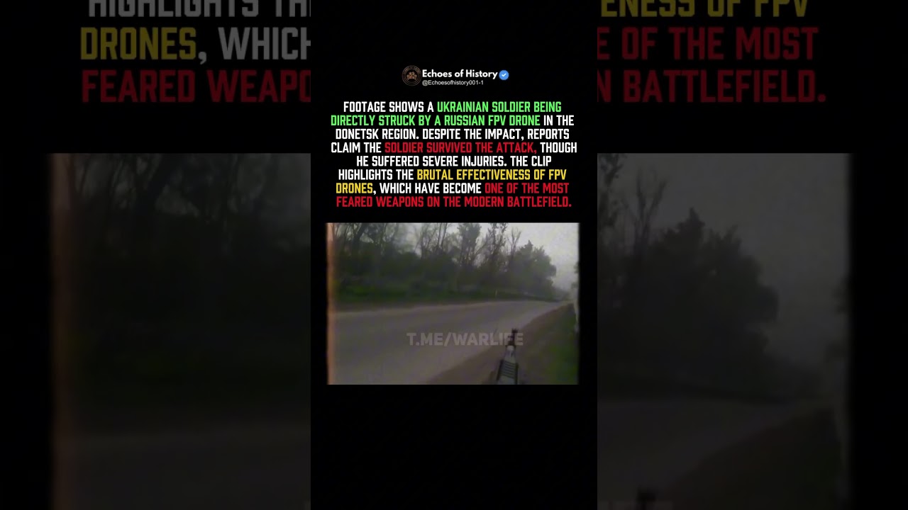 Ukrainian Soldier Survives Direct FPV Drone Hit