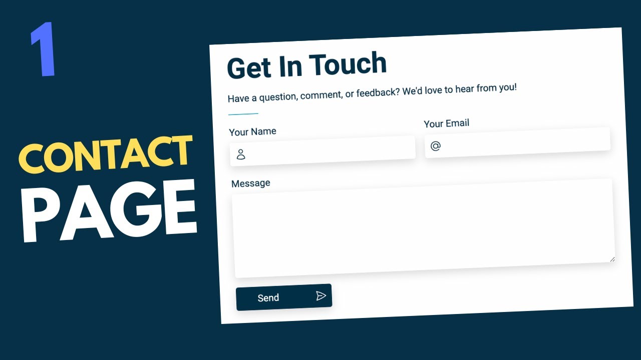 Design A Responsive Contact Us Page Using HTML, CSS & JavaScript (Part 1)