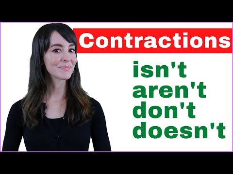 Contractions | Negatives “not” | isn't, aren't, don't, doesn't