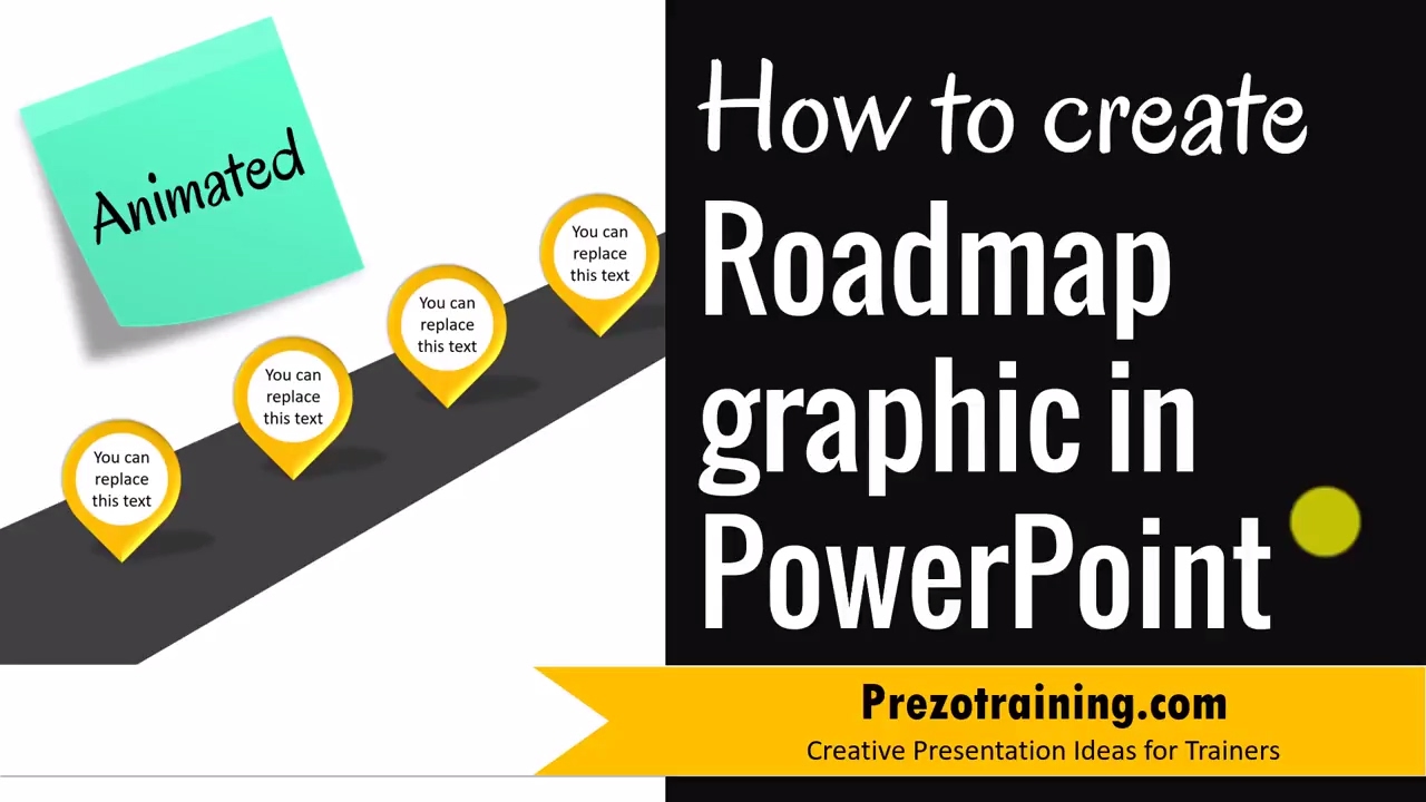 How to create Roadmap Graphic in PowerPoint (STEP BY STEP VIDEO)