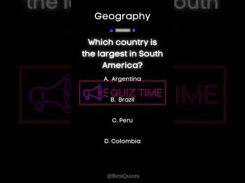 Which country is the largest in South America #quiz #shorts #america #world #geography #country