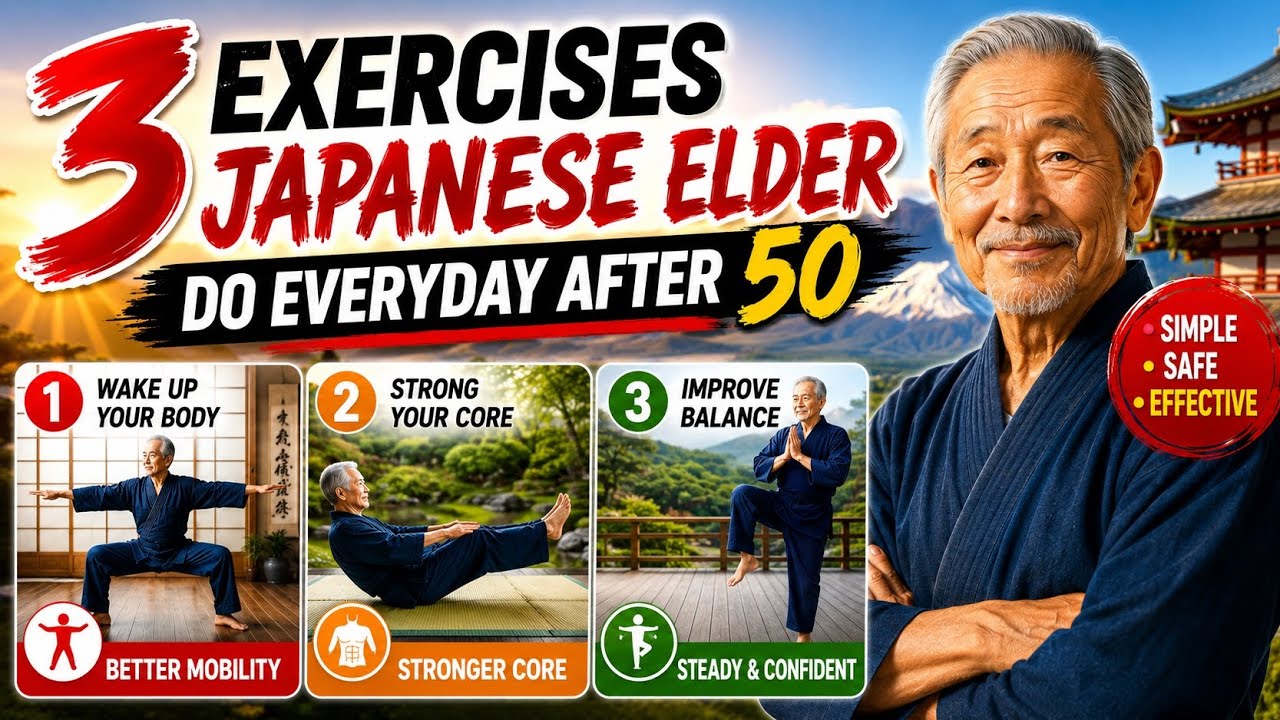 3 Japanese Exercises Seniors Do Every Day After 50 (Stay Strong & Active)