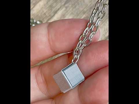 cube necklace#stapler pin craft#shorts