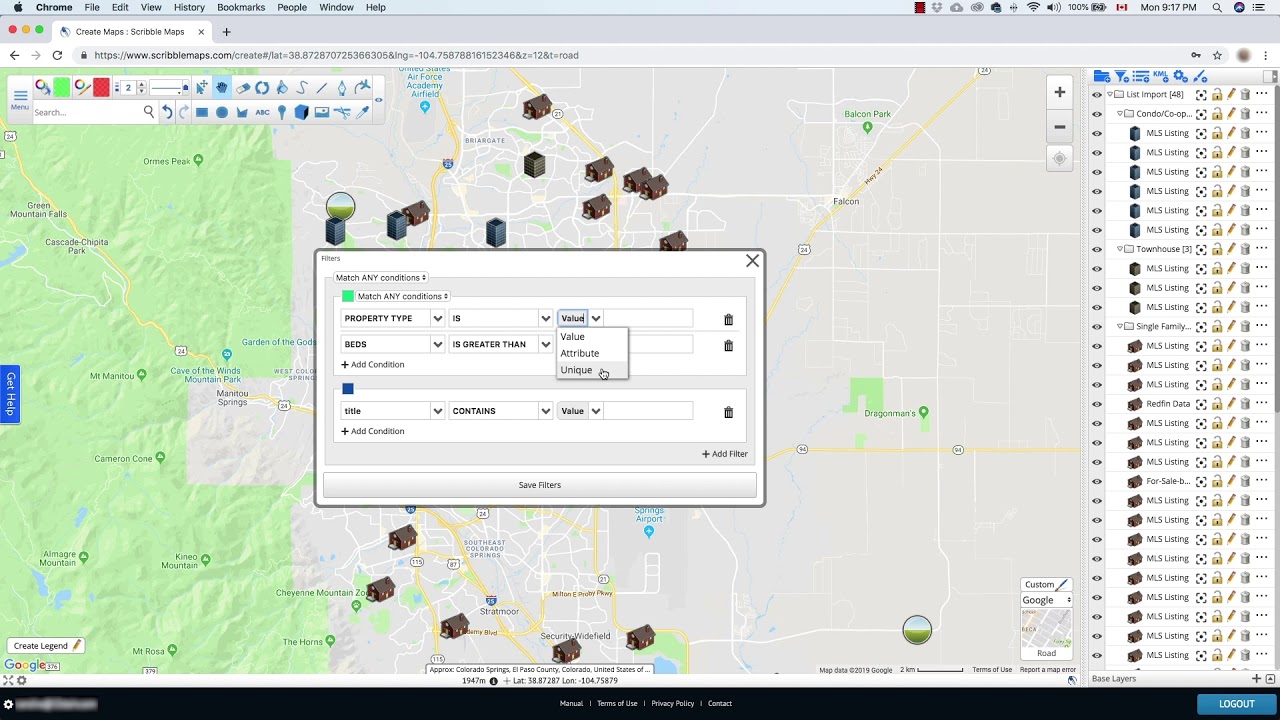 Data Filtering With Scribble Maps