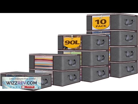 90L Large Storage Bags10 Pack Foldable Clothes Storage Bins with Zipper Review