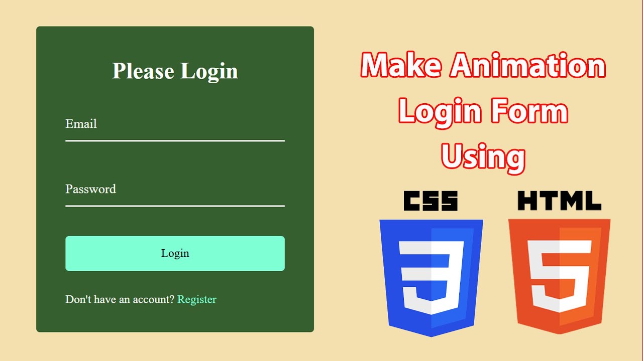 How to Make Login Form Animation Using HTML CSS and JavaScript