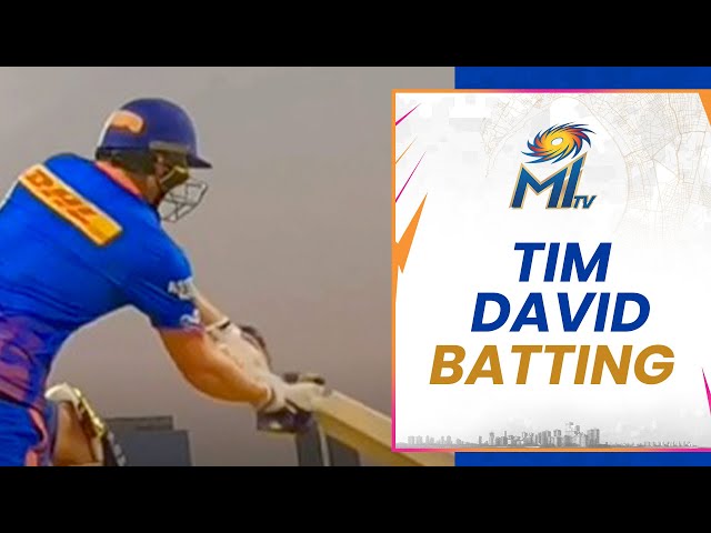 [Watch]: Tim David smacks huge sixes in MI training session ahead of ...