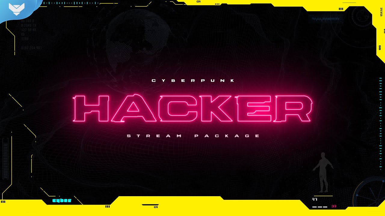 Cyberpunk: Hacker Stream Overlay Package by StreamSpell