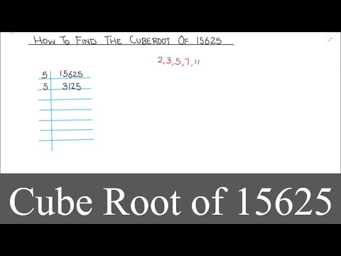 How to Find Cube Root of 15625 / Cube root by Prime Factorization Method / Cube Root of 15625