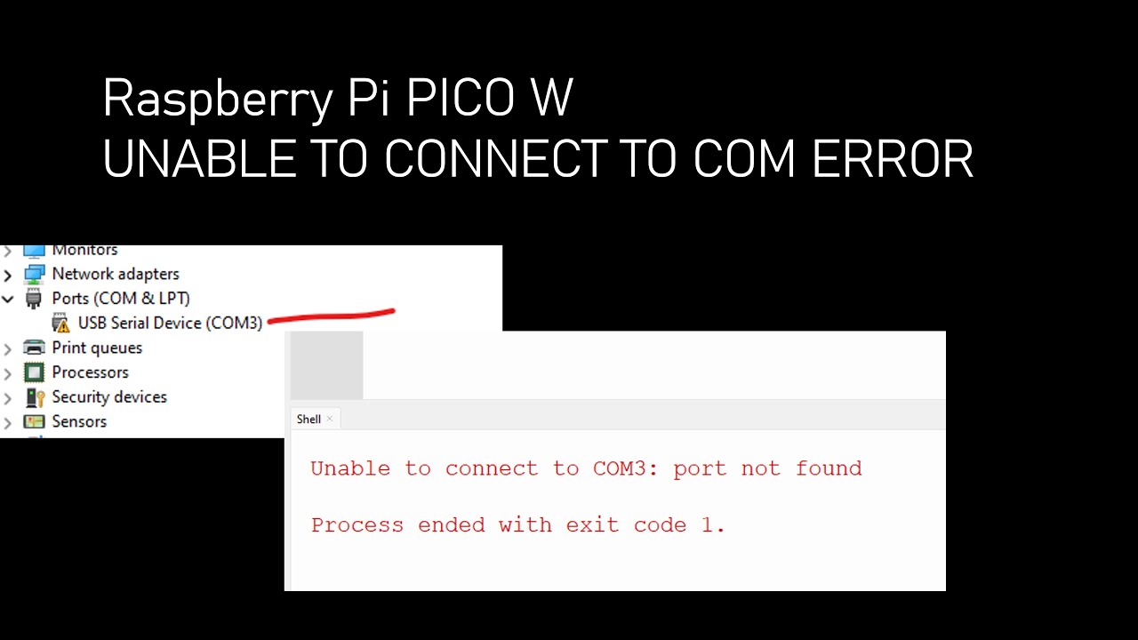 How to Fix raspberry pi COM Not Working WIN11 | COM Detected but unable to connect micropython
