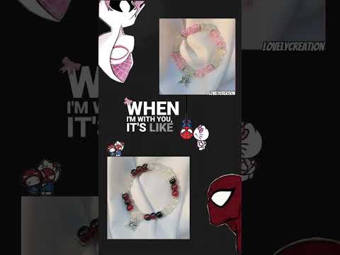 SpiderMan Couple Bracelets 🕷️ #spiderman #bracelets #shorts #giftideas