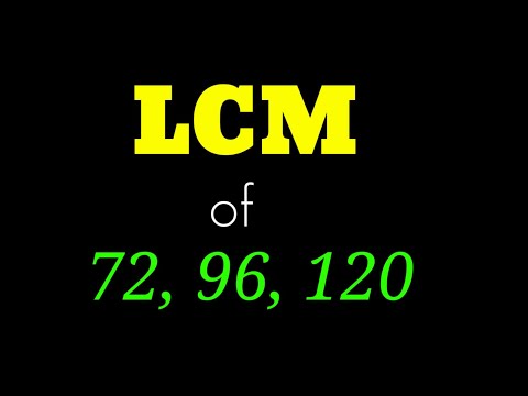 lcm of 72 96 and 120