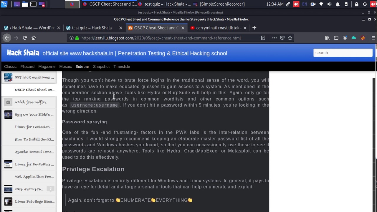 OSCP EXAM CHEAT Sheet | VIP