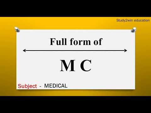 MC ka full form | Full form of in English | Subject - MEDICAL