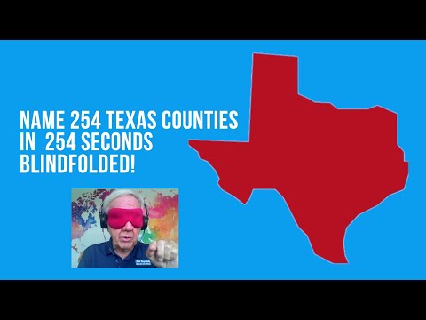 Naming all 254 Texas Counties BLINDFOLDED?! #clickandlearn #254fast #texas254