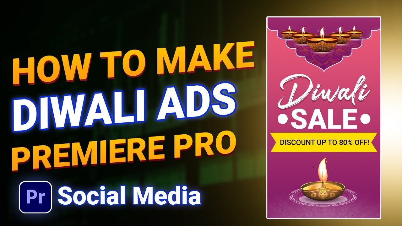 Gradient Diwali Festival Sale Instagram Post Premier Pro Template