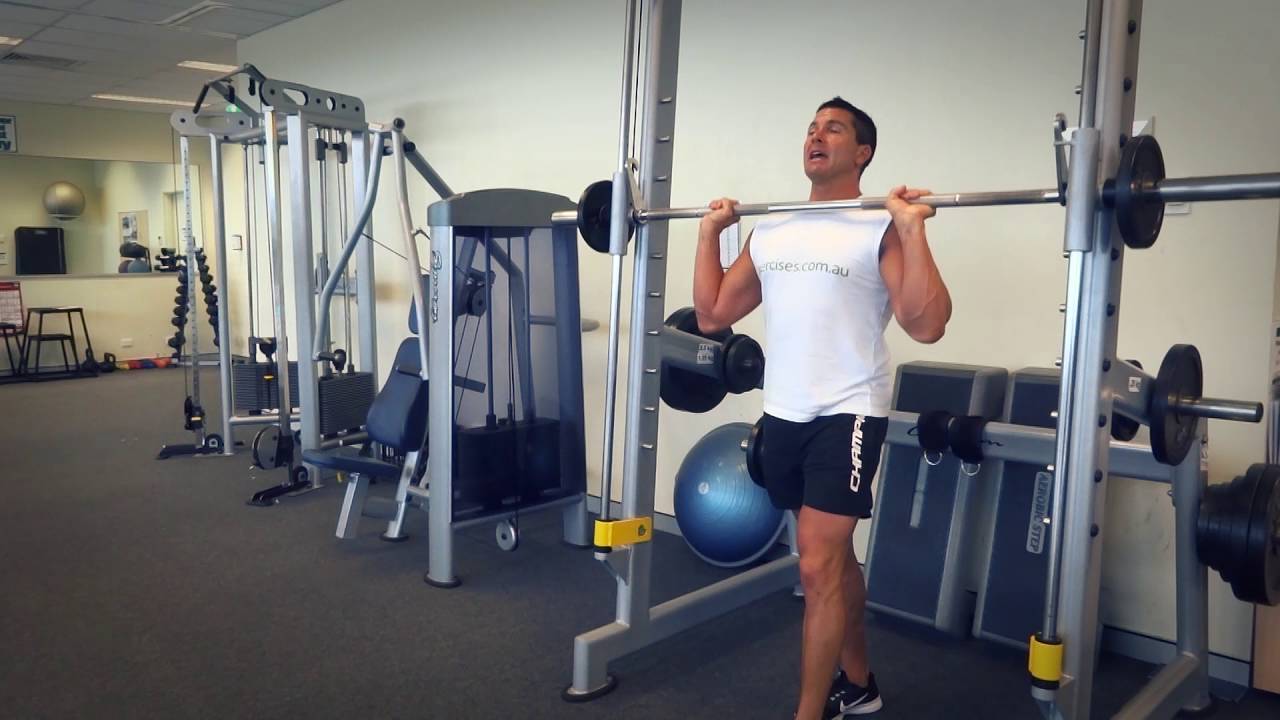 Smith Machine Overhead Press (Exercises.com.au)