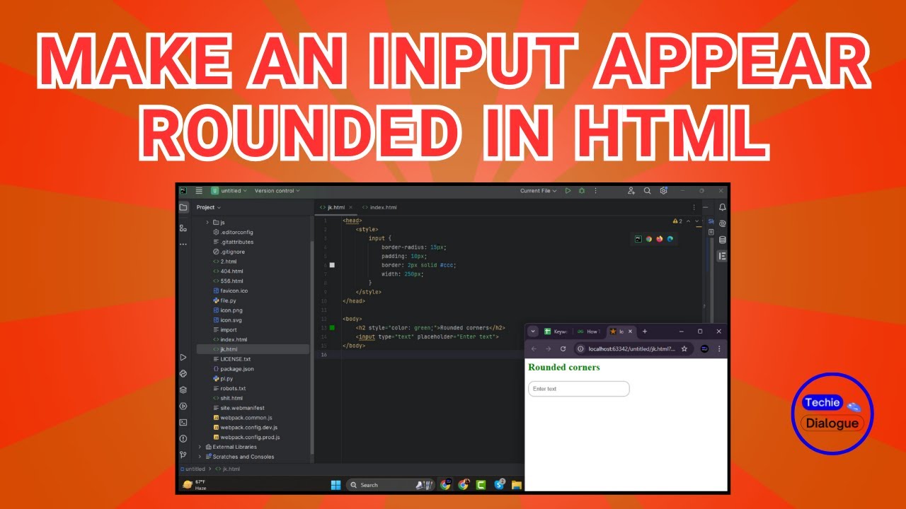 How to Make an Input Appear Rounded in HTML - Full Tutorial [2025]