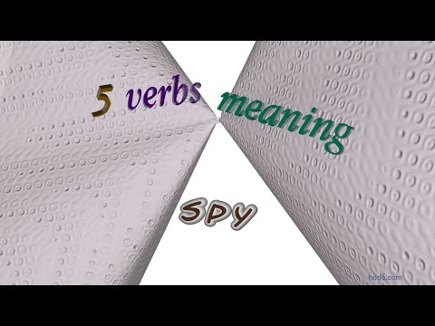 spy - 5 verbs which are synonym to spy (sentence examples)